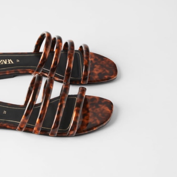 Zara | Shoes | Zara Turquoise Tube Strap Slide Sandals | Poshmark